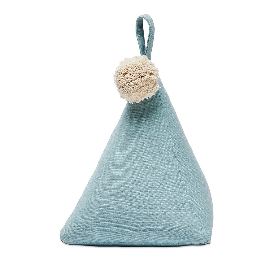 Pompom Light Blue Door Stop | Adairs