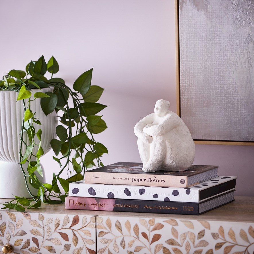 Romulus White Sitting Statue | Adairs