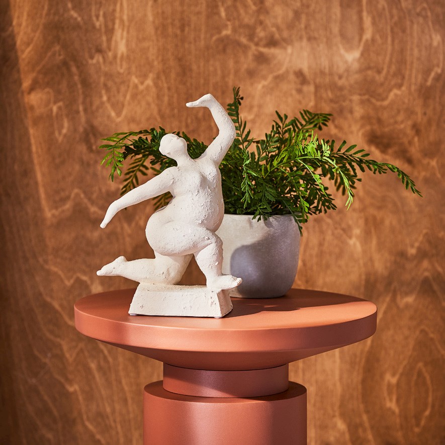 Dancing Romulus Kneeling White Statue | Adairs