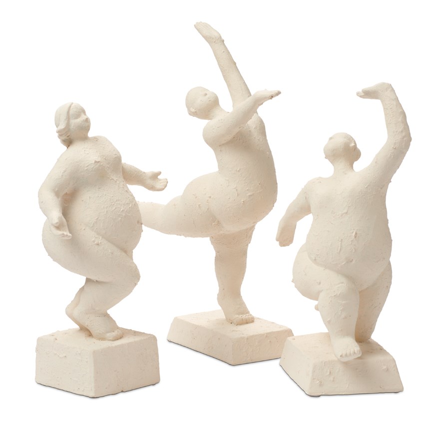 Dancing Romulus Kneeling White Statue | Adairs