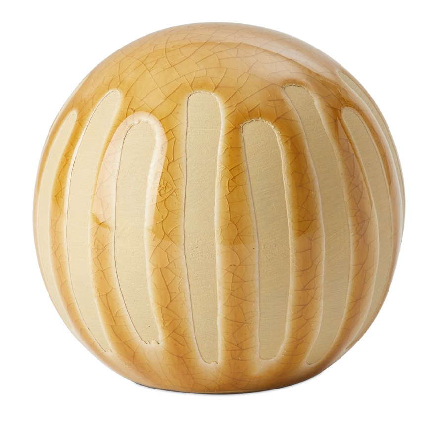 Tropea Mustard Decorative Ball | Adairs