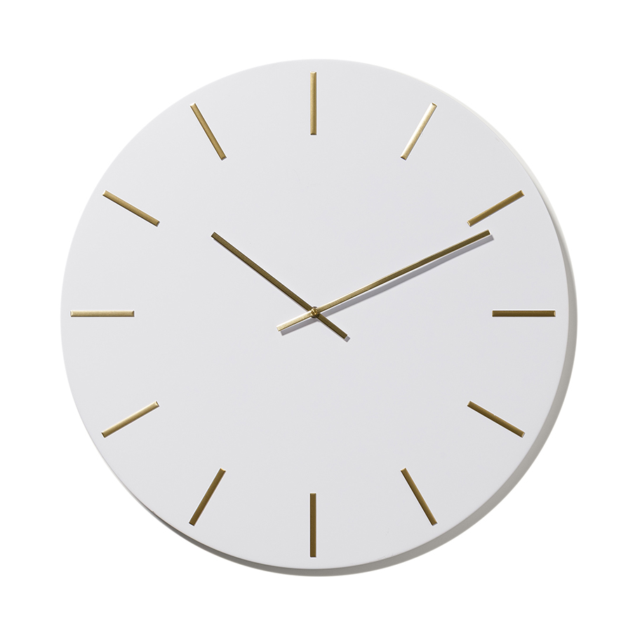 Mercer + Reid - Marquee Clock White & Gold | Adairs