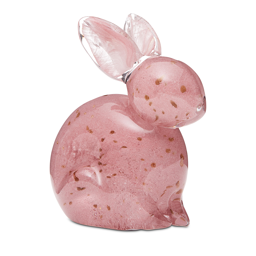 Easter Pink Standing Glass Rabbit | Adairs