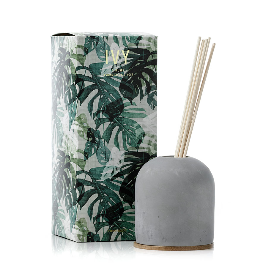 Home Republic - Ivy Lemongrass and Ginger Concrete Diffuser | Adairs