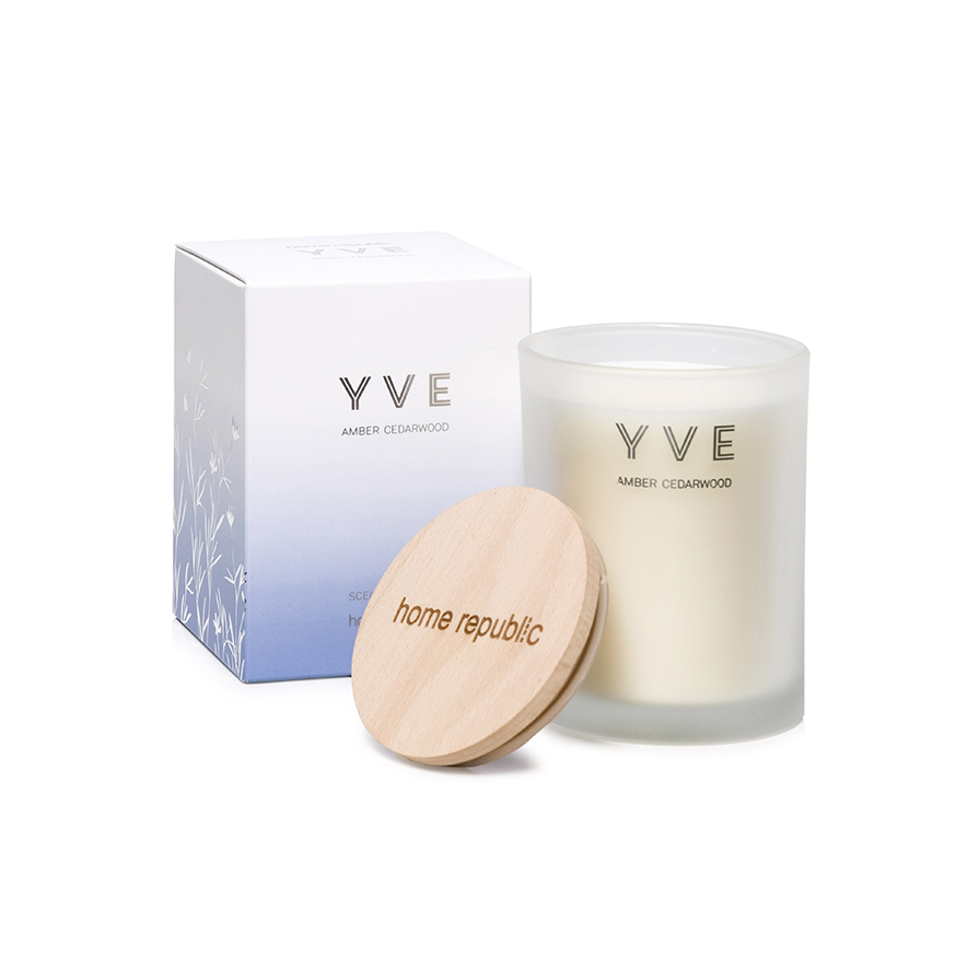 YVE Home Fragrance Amber Cedarwood Candle | Adairs