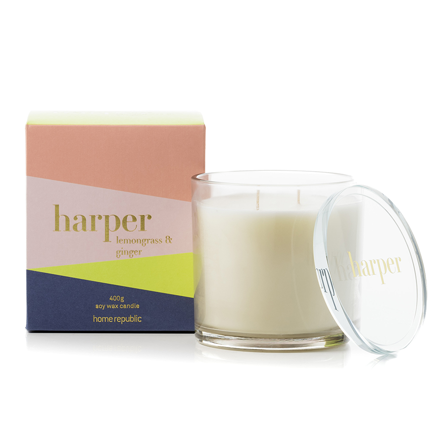 Harper Lemongrass & Ginger Candle | Adairs