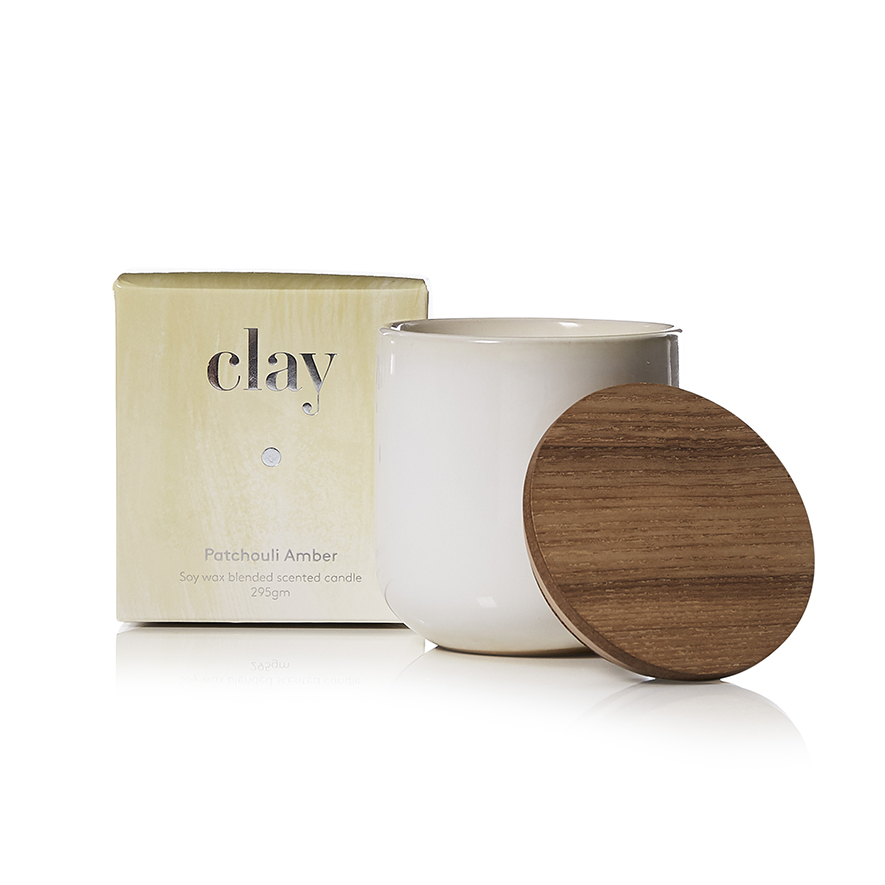 Clay Patchouli Amber Candle | Adairs