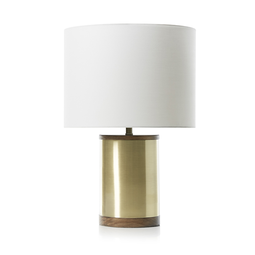Home Republic - Pier Table Lamp Snow & Brass | Adairs
