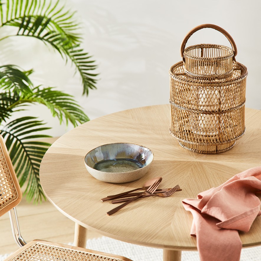 Rattan Natural Lantern | Adairs