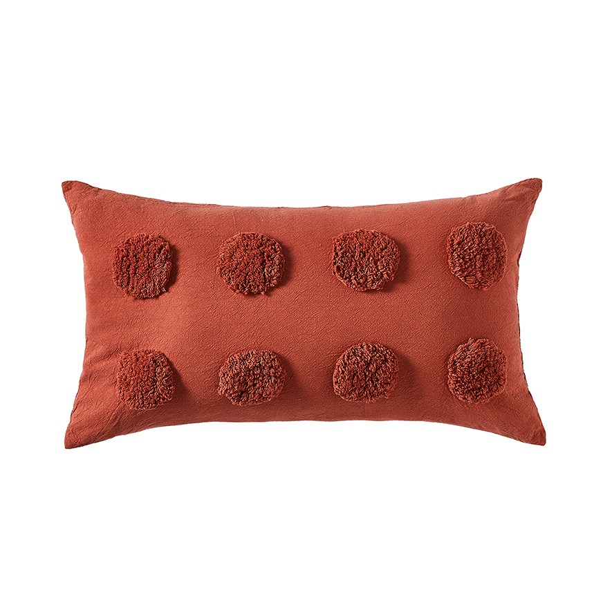 Addison Chenille Earth Cushion | Adairs