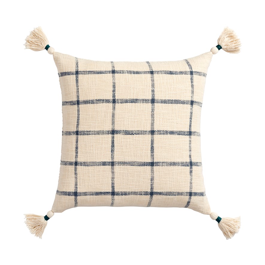 Vermont Natural Check Cushion | Adairs