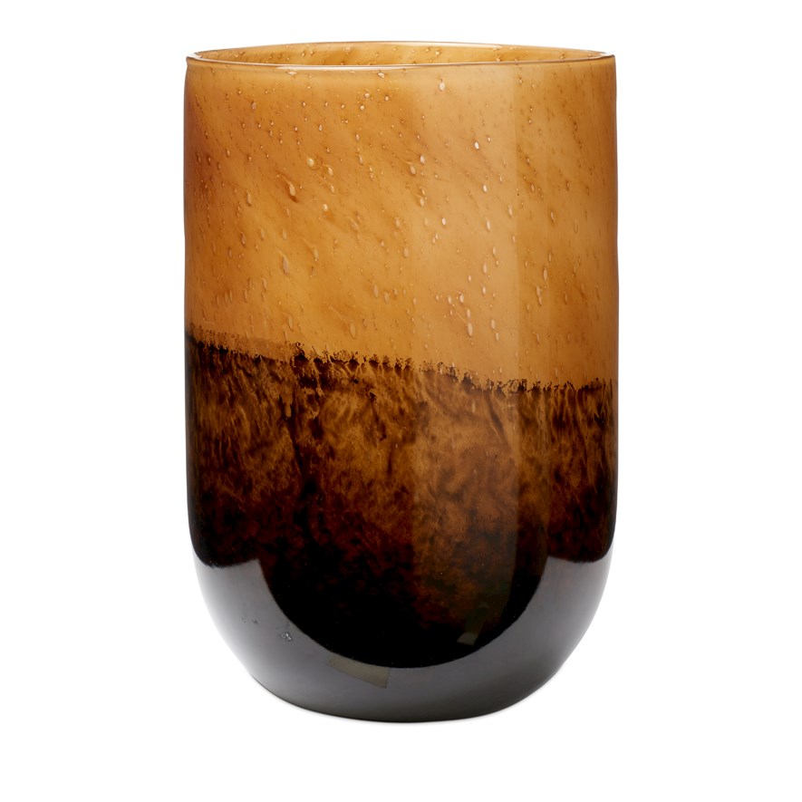 Mother Earth Glass Brown & Toffee Vase | Adairs