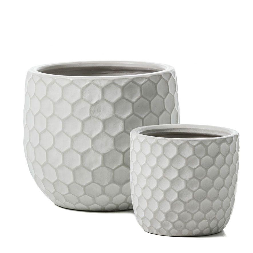 Home Republic - Valencia Pots Silver | Adairs