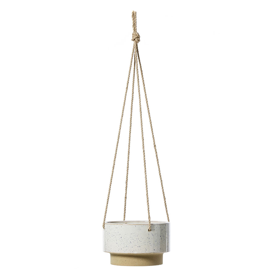 Large Sienna Pot Hanging Cream | Adairs