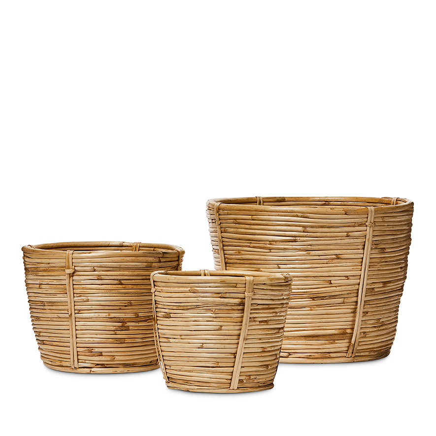 Home Republic - Marley Rattan Natural Pot | Adairs