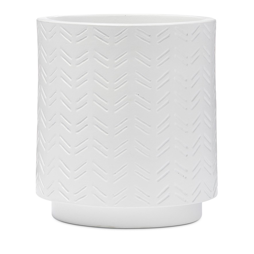 Turin White Chevron Pot | Adairs
