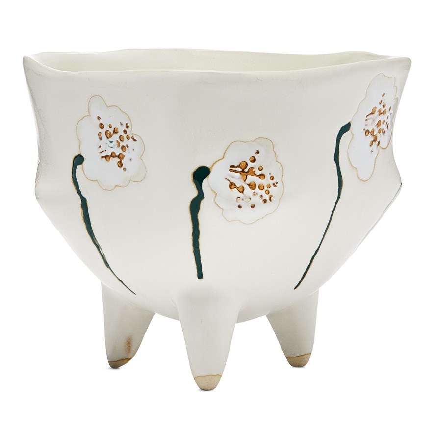 Home Republic - Issey Floral Ivory Pot | Adairs