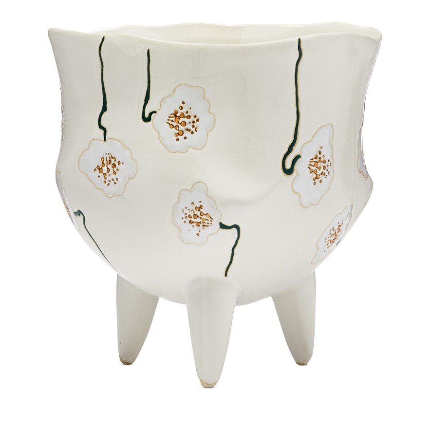 Home Republic - Issey Floral Ivory Pot | Adairs