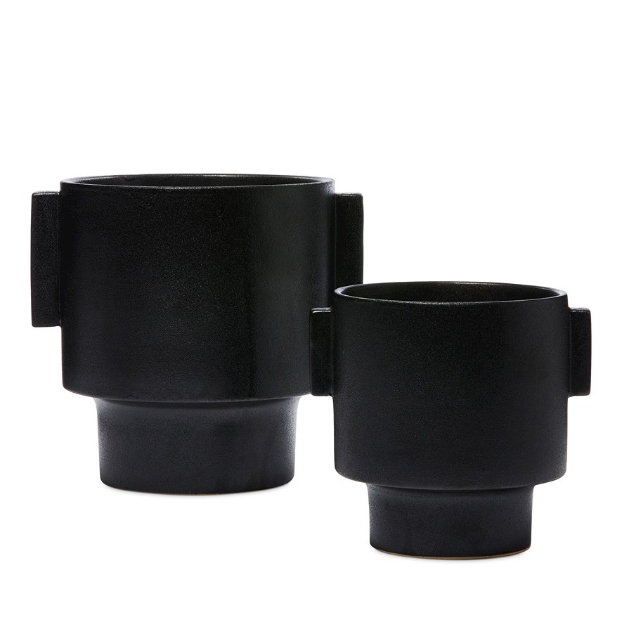 Home Republic - Memphis Satin Black Pot | Adairs