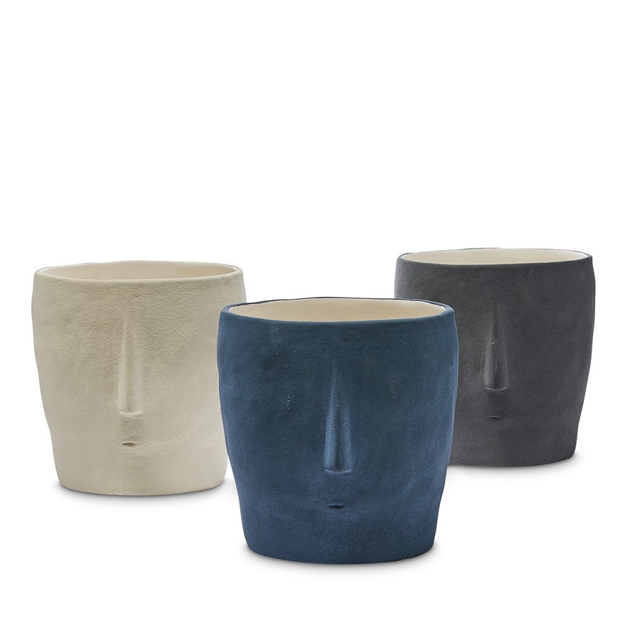 Percy Stone Face Pot | Adairs