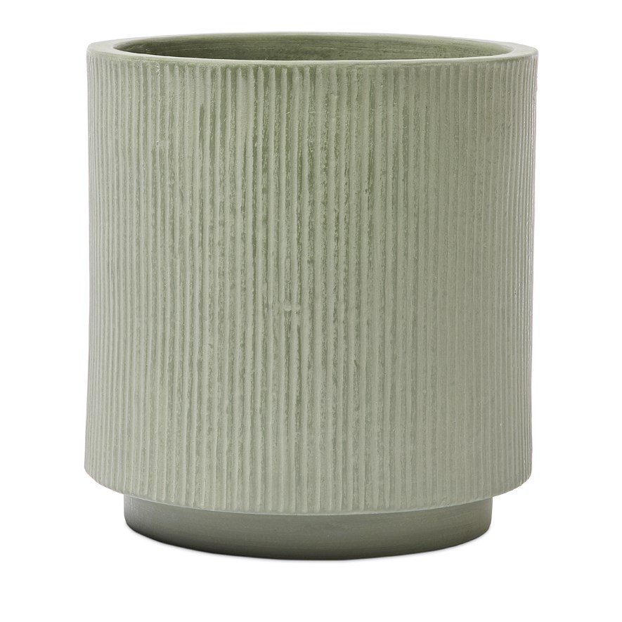 Pleat Sage Green Pot | Adairs