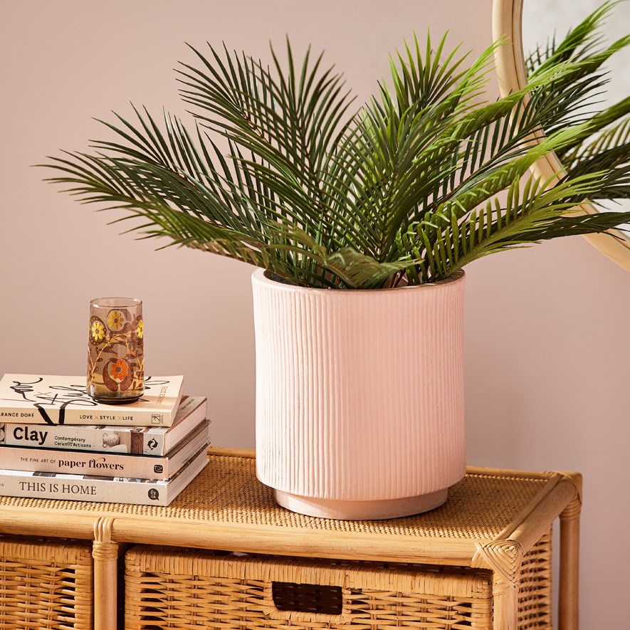 Pleat Light Pink Pot | Adairs