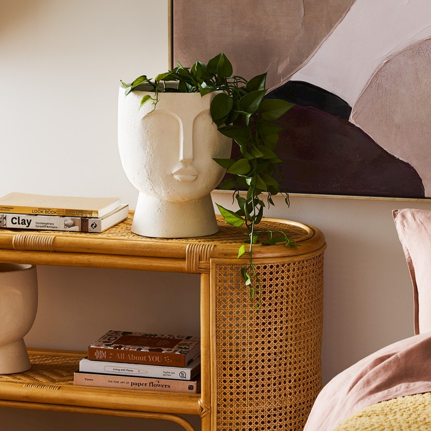 Athena Large White Face Pot | Adairs