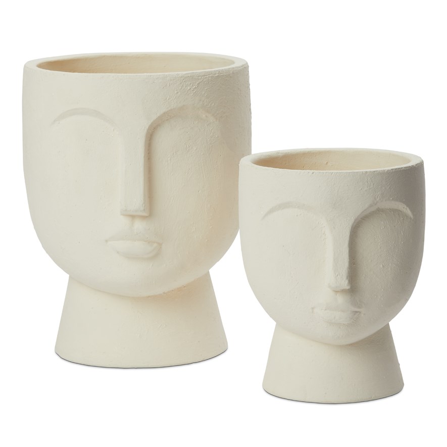 Home Republic - Athena Small White Face Pot | Adairs