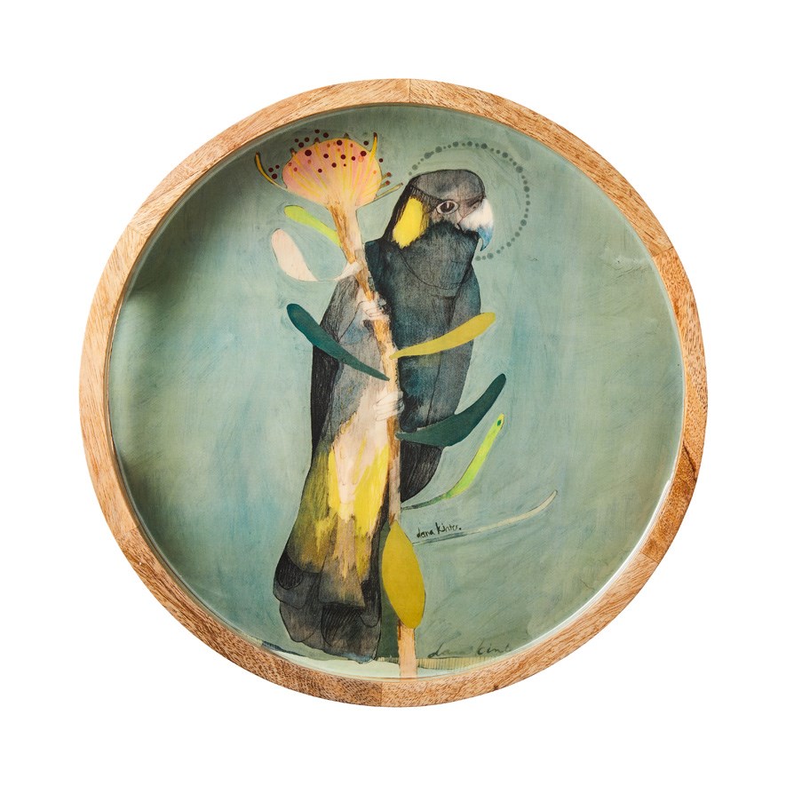 Home Republic - Dana Kinter Black Cockatoo Tray | Adairs
