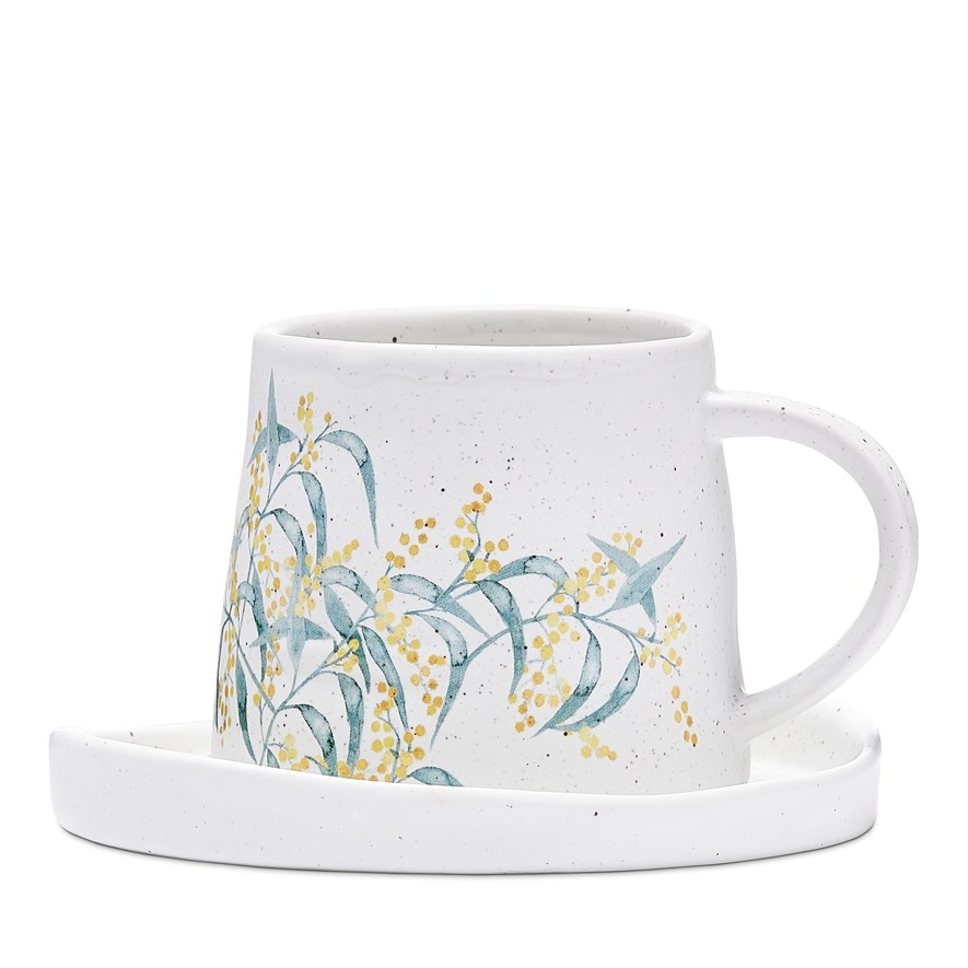 Australian Wild Flowers Wattle Cup & Saucer | Adairs