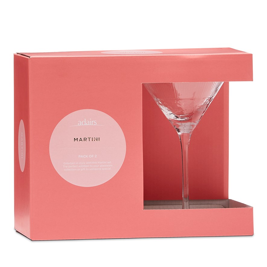 Hudson Glassware Clear Martini Set of 2 | Adairs
