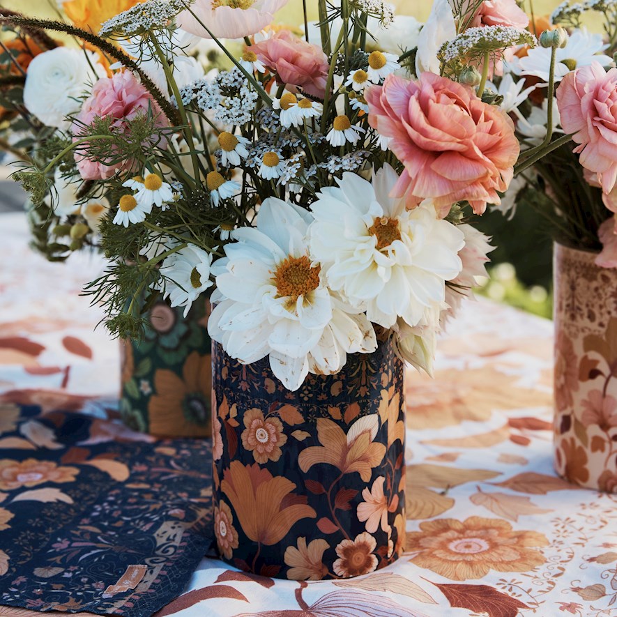 Wandering Folk Timber Dawn Floral Navy Canister | Adairs