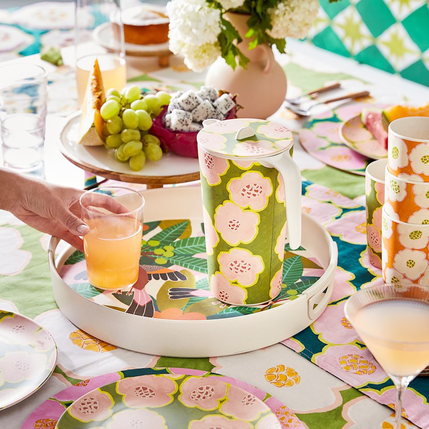 Togetherness Birdsong Bamboo Round Tray | Adairs