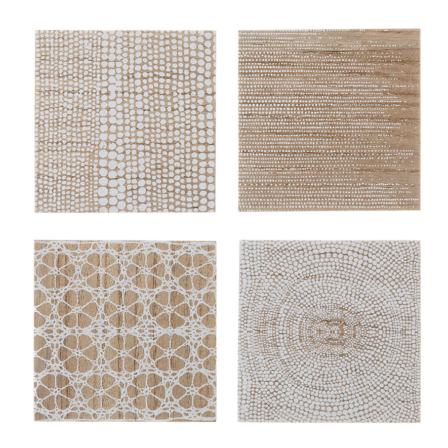 Home Republic - Hazel Timber Coaster Set 4 Pack | Adairs