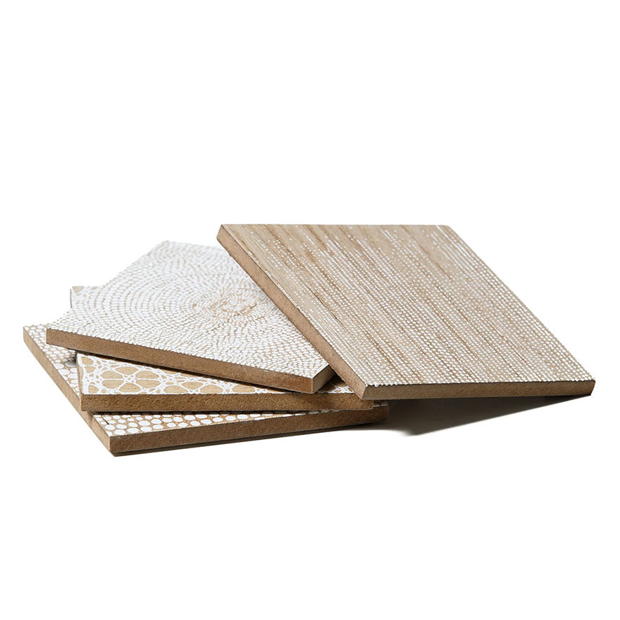 Home Republic - Hazel Timber Coaster Set 4 Pack | Adairs