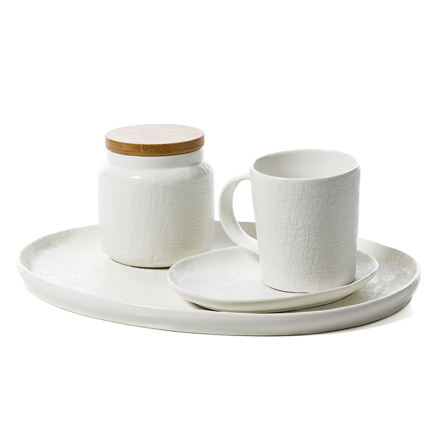 Home Republic - Paper Mesh Platter White | Adairs