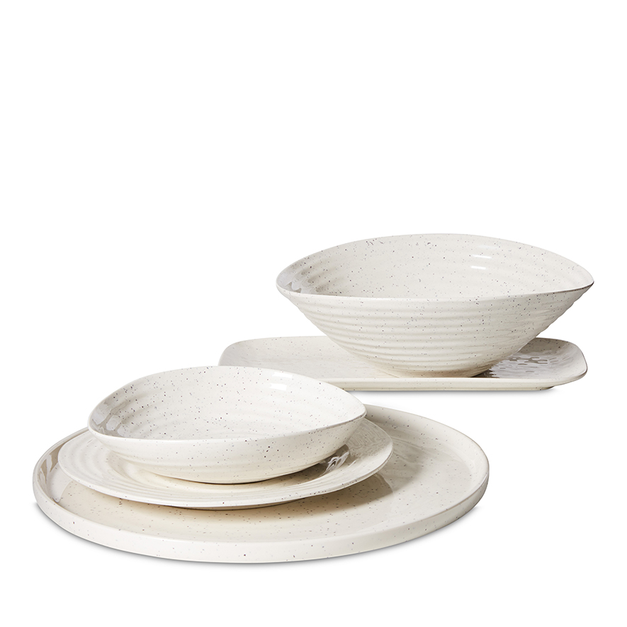 Home Republic - Ripple Collection Round Platter Blue Fleck | Adairs