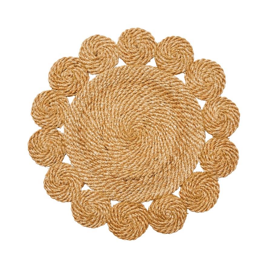 Sicily Collection Pack of 2 Dark Natural Circle Placemats | Adairs