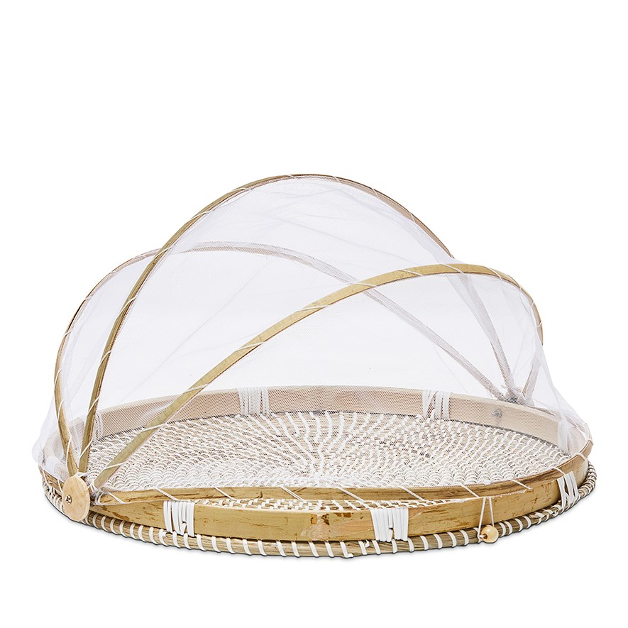 Home Republic - Geneva Plain White Food Cover | Adairs