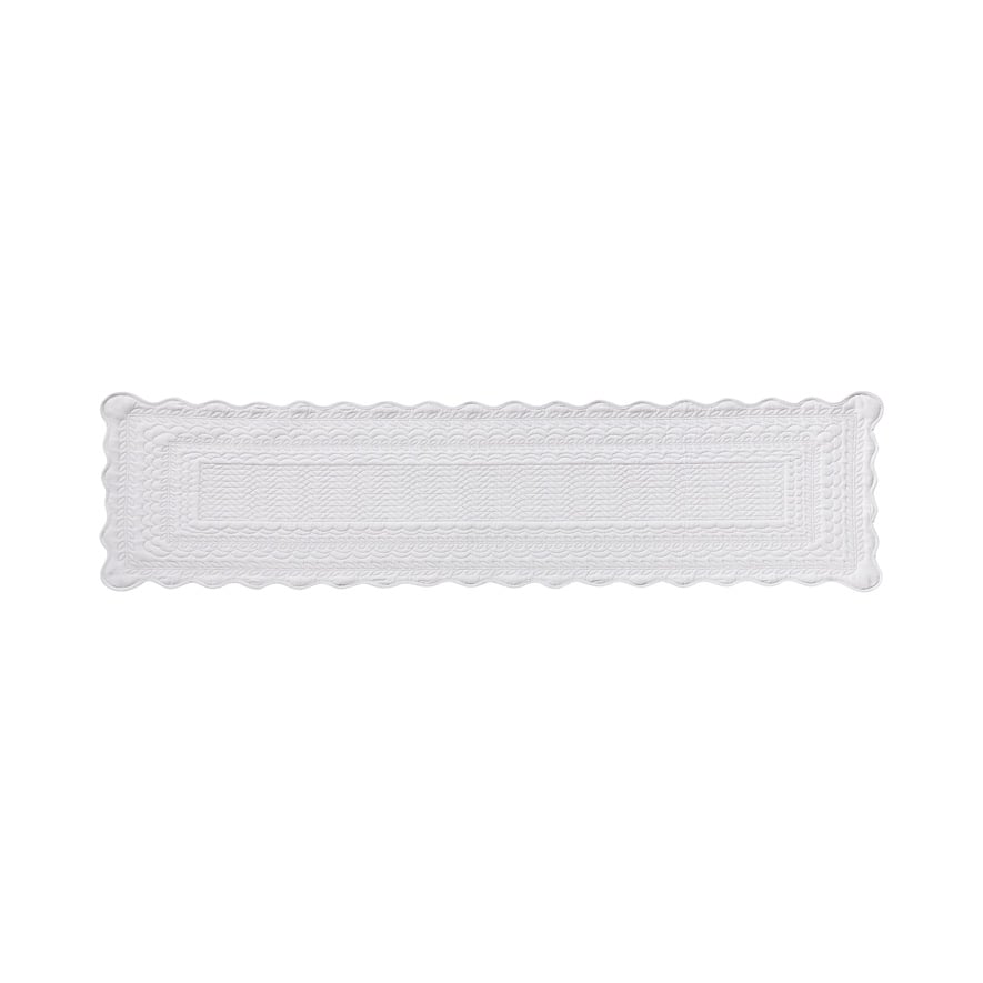 Aspen Quilted Light Grey Table Runner | Adairs