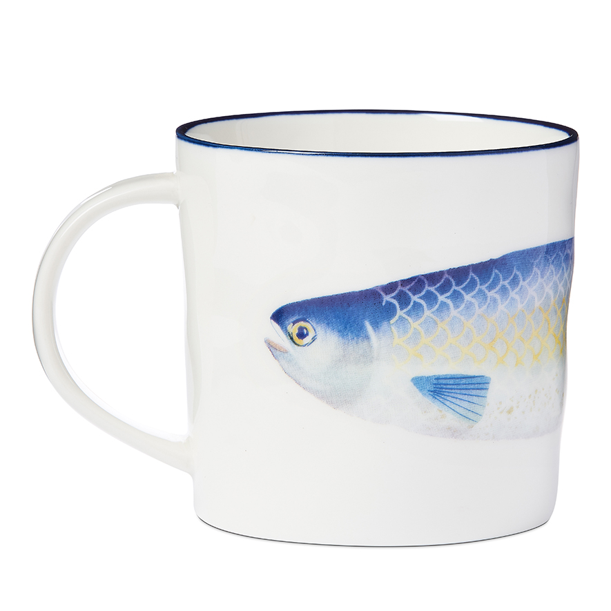 Pesce Servingware Blue Fish Mug | Adairs