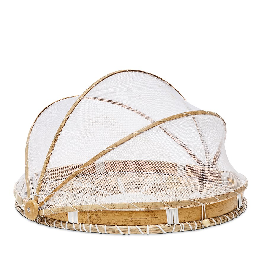 Aparri Outdoor White & Natural Flower Food Cover | Adairs