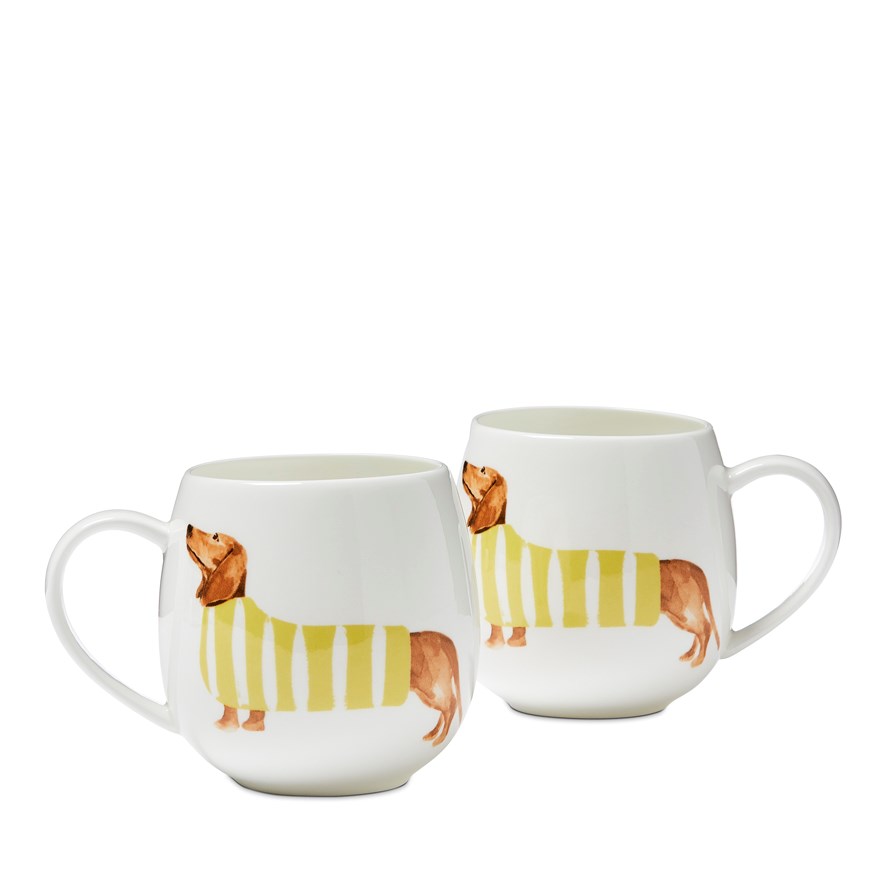 Home Republic - Yellow Jumper Dachshund Mug 2 Pack | Adairs