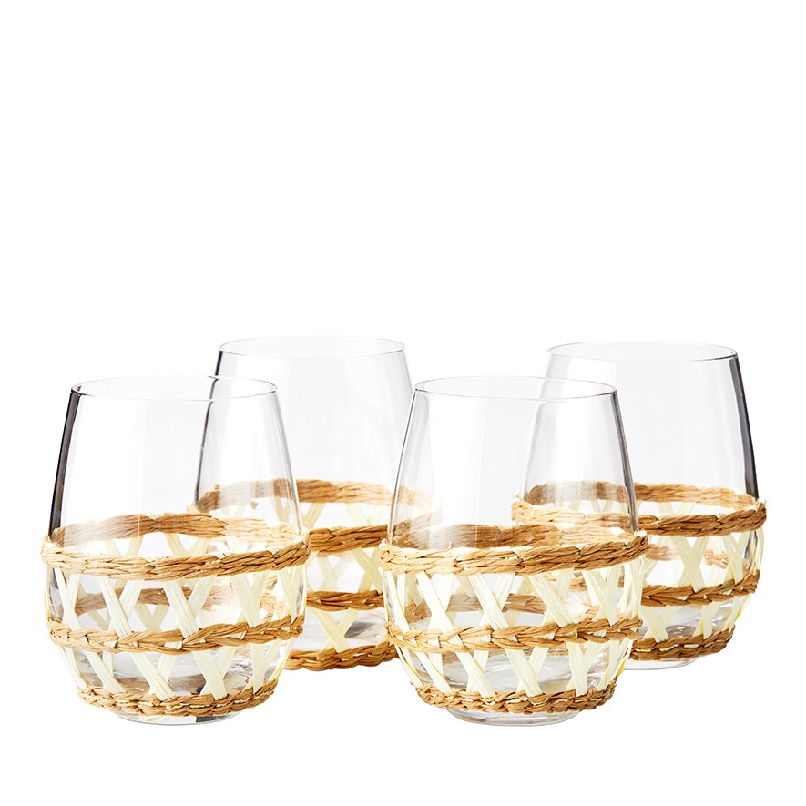 Tuscan Natural & Cream Glass 4 Pack | Adairs