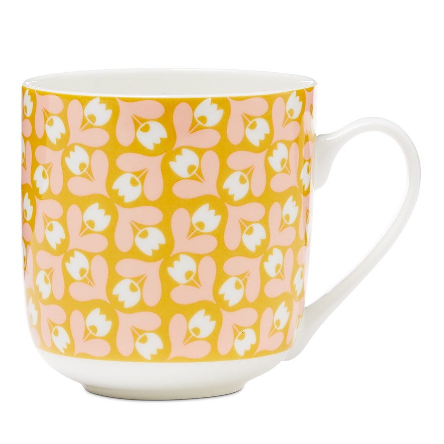 Mustard Geo Retro Mug | Adairs