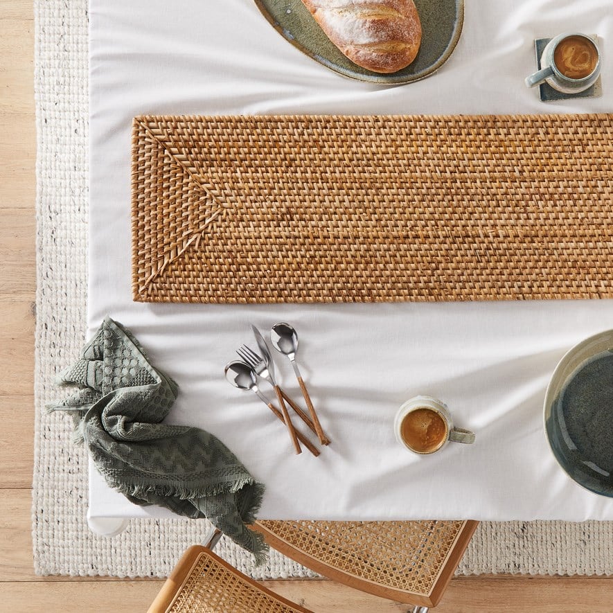 Home Republic - Seville Rattan Natural Collection Table Runner | Adairs