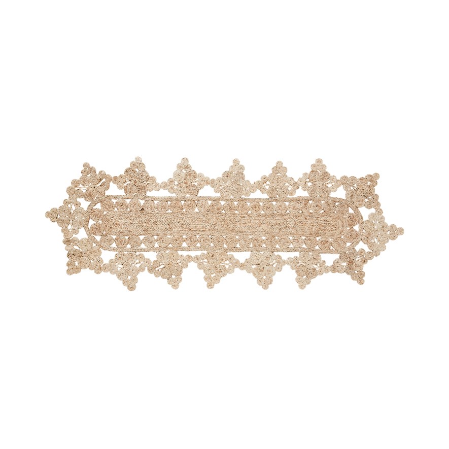Home Republic - Rose Collection Natural Table Runner | Adairs