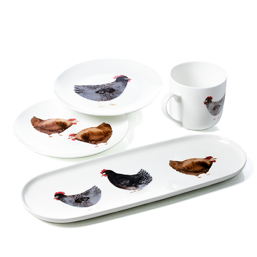 Easter Plate Brown Chickens | Adairs