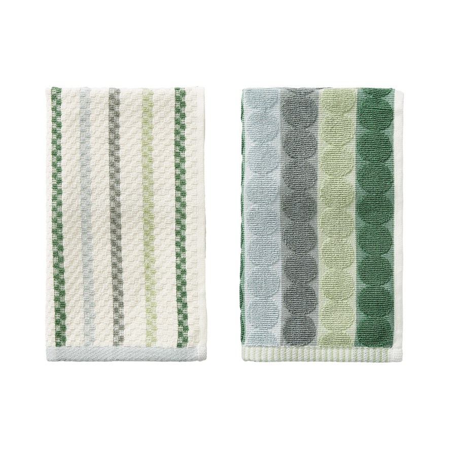 Mimi Cotton Bamboo Moss Tea Towel 2 Pack | Adairs