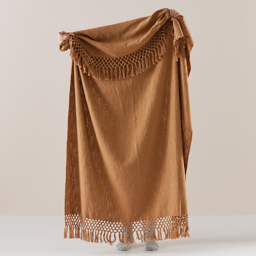 Macrame Tobacco Knot Throw | Adairs